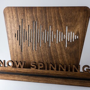 Now Spinning Vinyl Record Stand LP Wooden Tabletop Record | Etsy