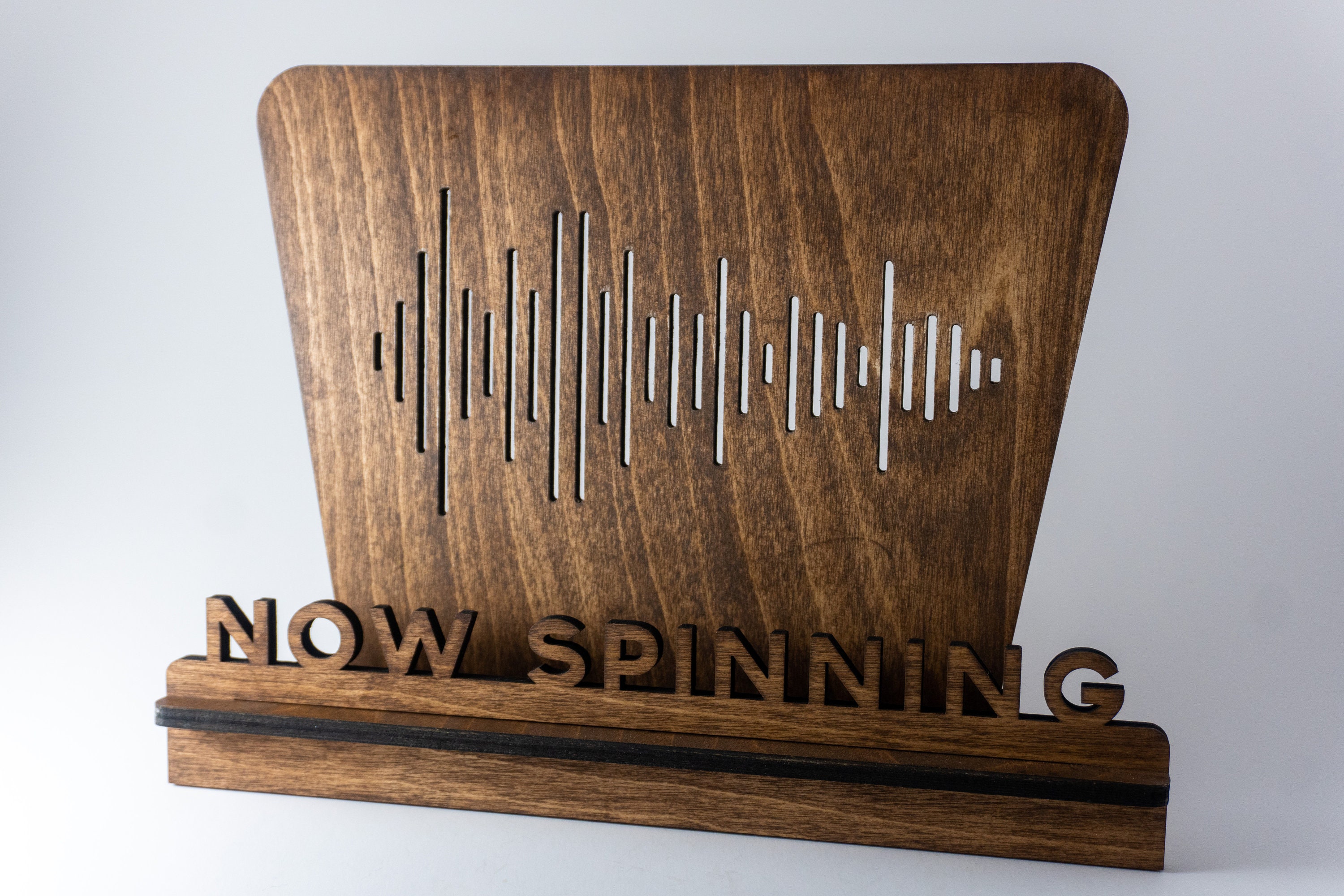 Now Spinning Vinyl Record Stand LP Wooden Tabletop Record | Etsy