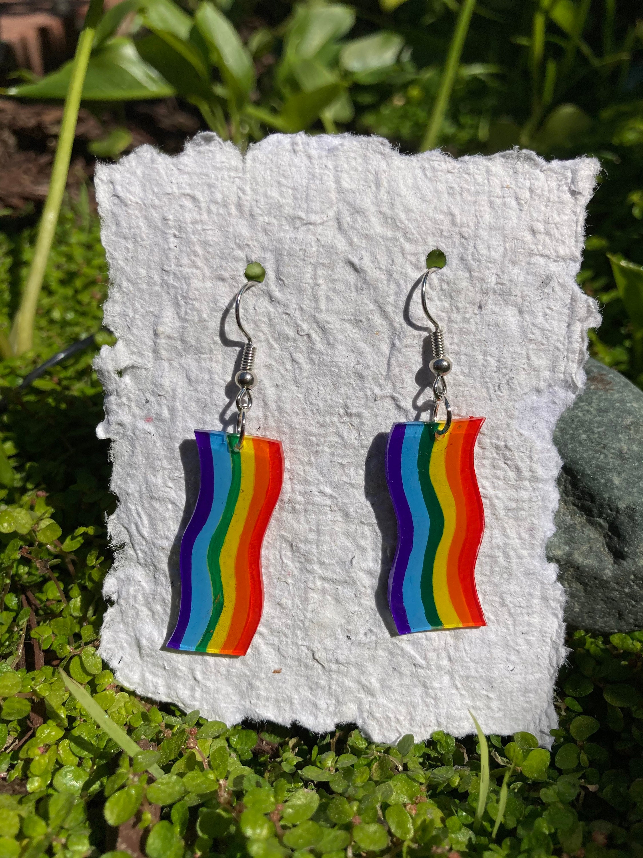 Rainbow Earrings - Etsy