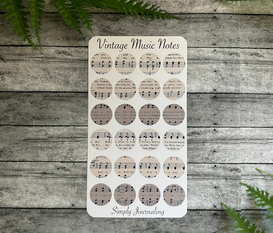 Dark Academia Vintage Letter Music Notes Cartography Basic - Etsy