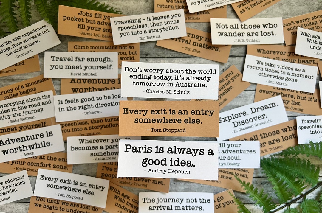 Travel Quotes Phrases Inspired Twenty-eight Word Sticker Pack - Etsy