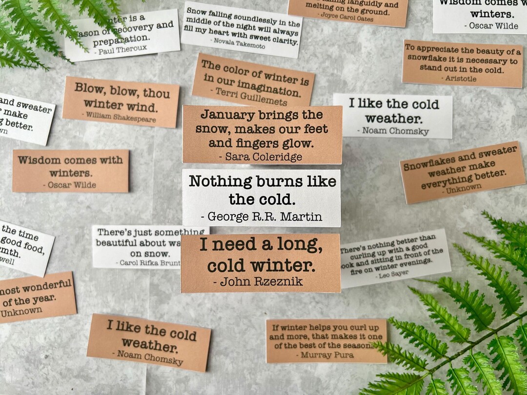 Cozy Winter Quotes, Winter Wonderland Quote Sticker Pack for Bullet ...