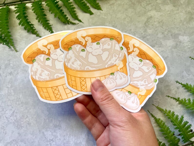 Kawaii Steamed Dumpling Snake Sticker, Cute Ball Python Bao Bun Food ...