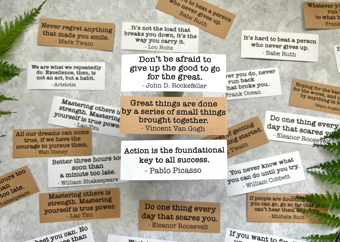 Motivation Quotes, Inspirational Book Phrases Twenty-eight Word Sticker ...