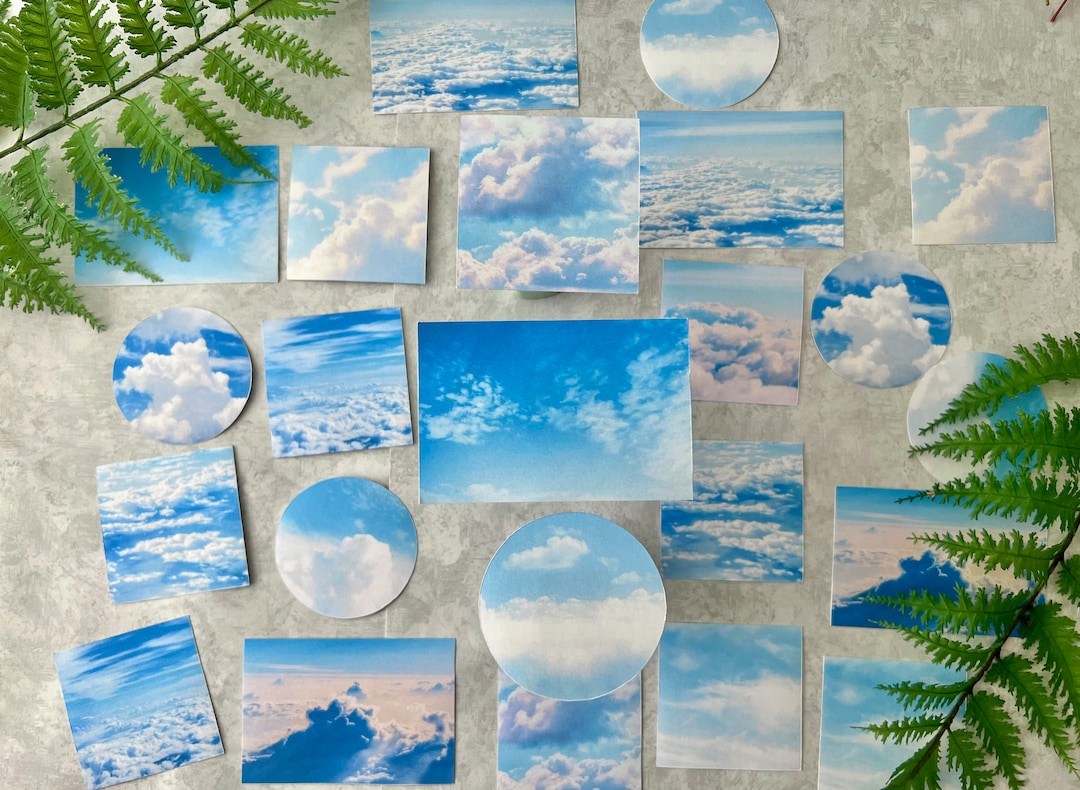 Blue Clouds and Sky Sticker Pack for Journaling, Bullet Journal ...