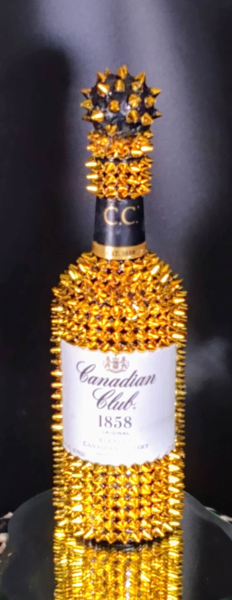 Handmade, 'canadian Club 1858 Whisky' Black/gold 750ml Liquor Bottle ...