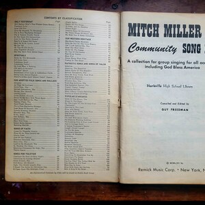 Vintage, Mitch Miller Community Song Book With Chord Symbols, Remick ...