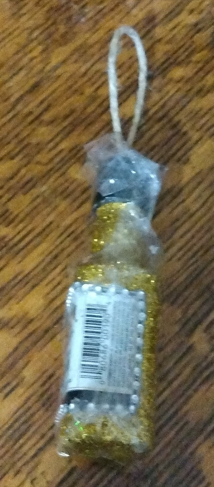 Handmade, Jim Beam, Gold Glitter With Silver Embellishment Trim Mini ...