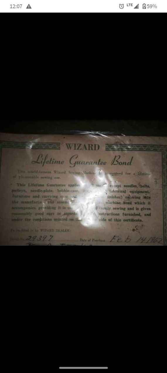 Sewing & Fiber Sewing Machines Vintage Japanese Wizard Sewing Machine ...