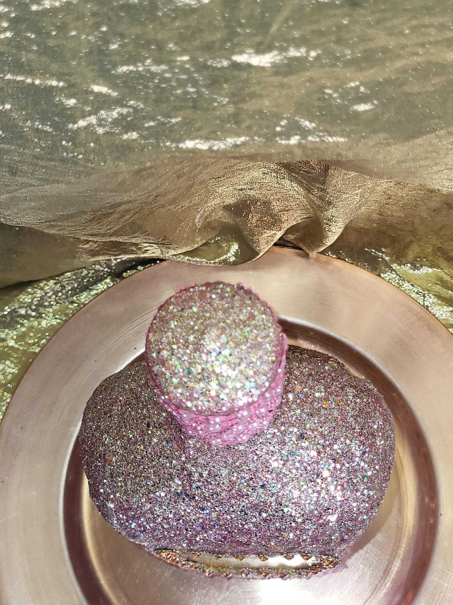 Handmade, Crown Royal Original, Pink/silver Mix, Sealed Glitter Jug W ...