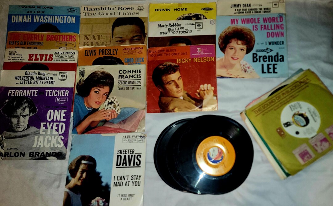 Vintage 45 Vinyl Record Collection (52) - Etsy