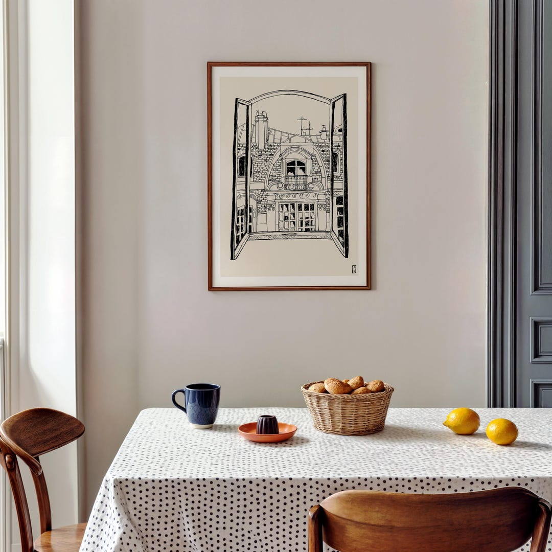 PARIS THROUGH the WINDOW Giclée Fine Art Print, Paris Art, Minimalist ...