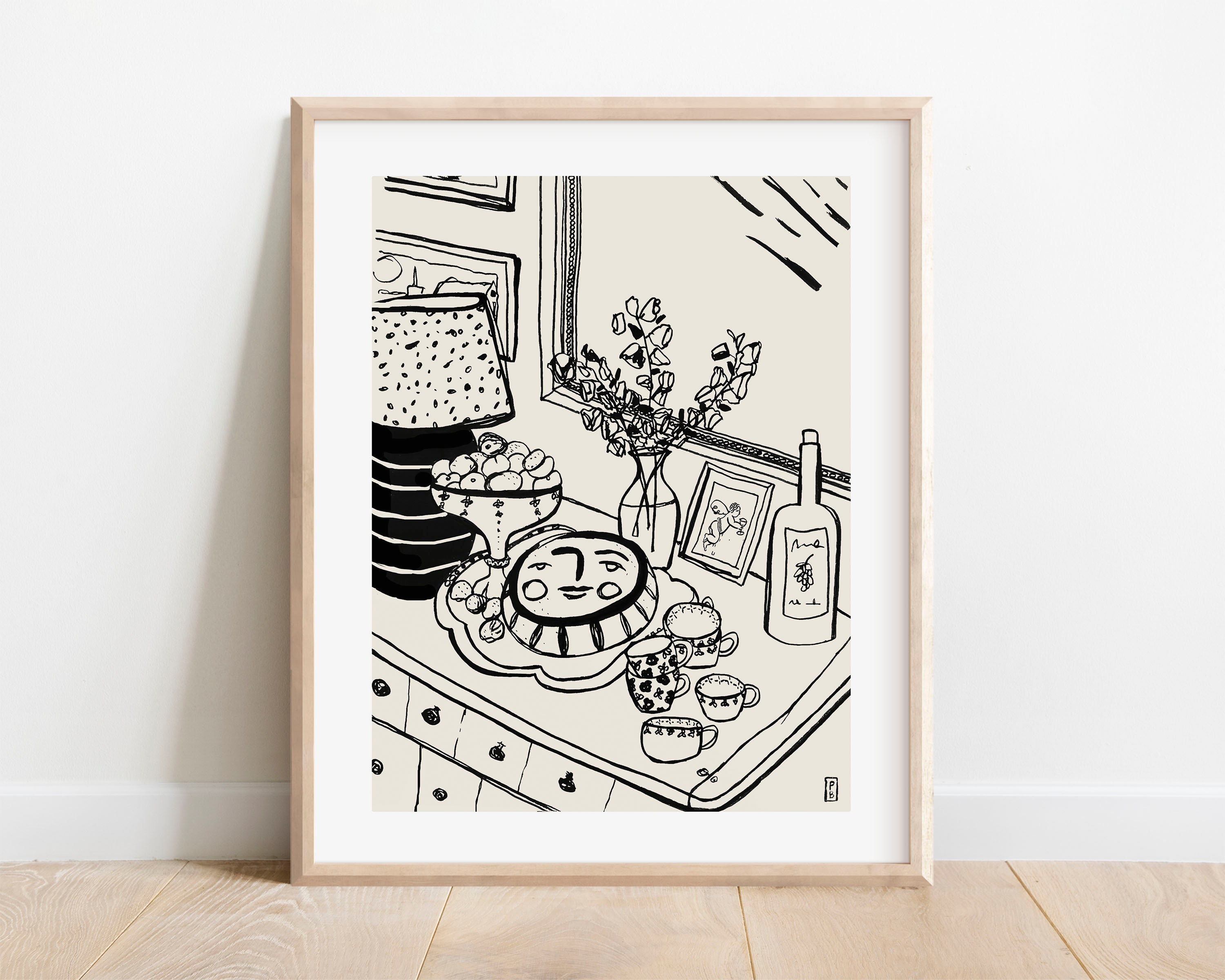Let's Eat, Food Art Print, Giclée Fine Art Print of an Original Sketch ...