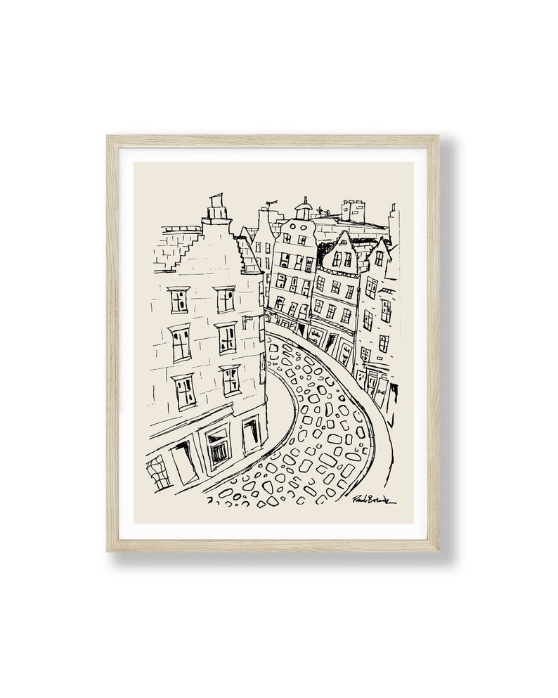 Victoria Street Edinburgh Art Print: Scotland Travel Illustration - Etsy