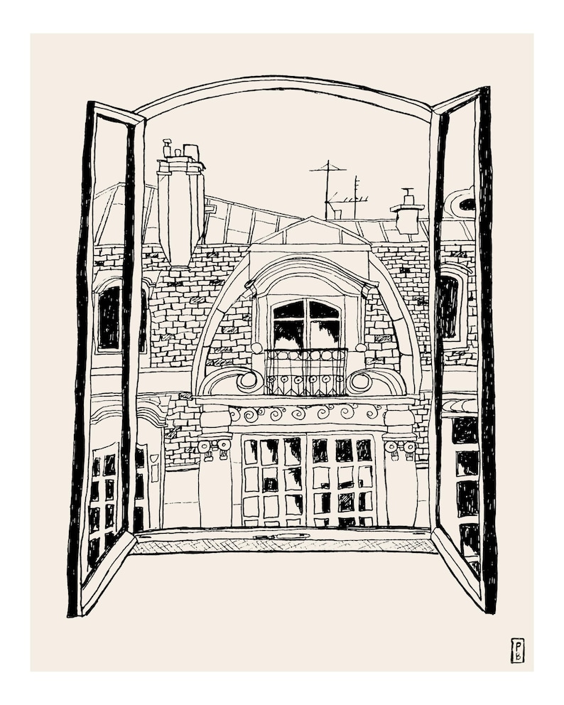 Paris Window Giclée Print: Minimalist French Wall Art - Etsy