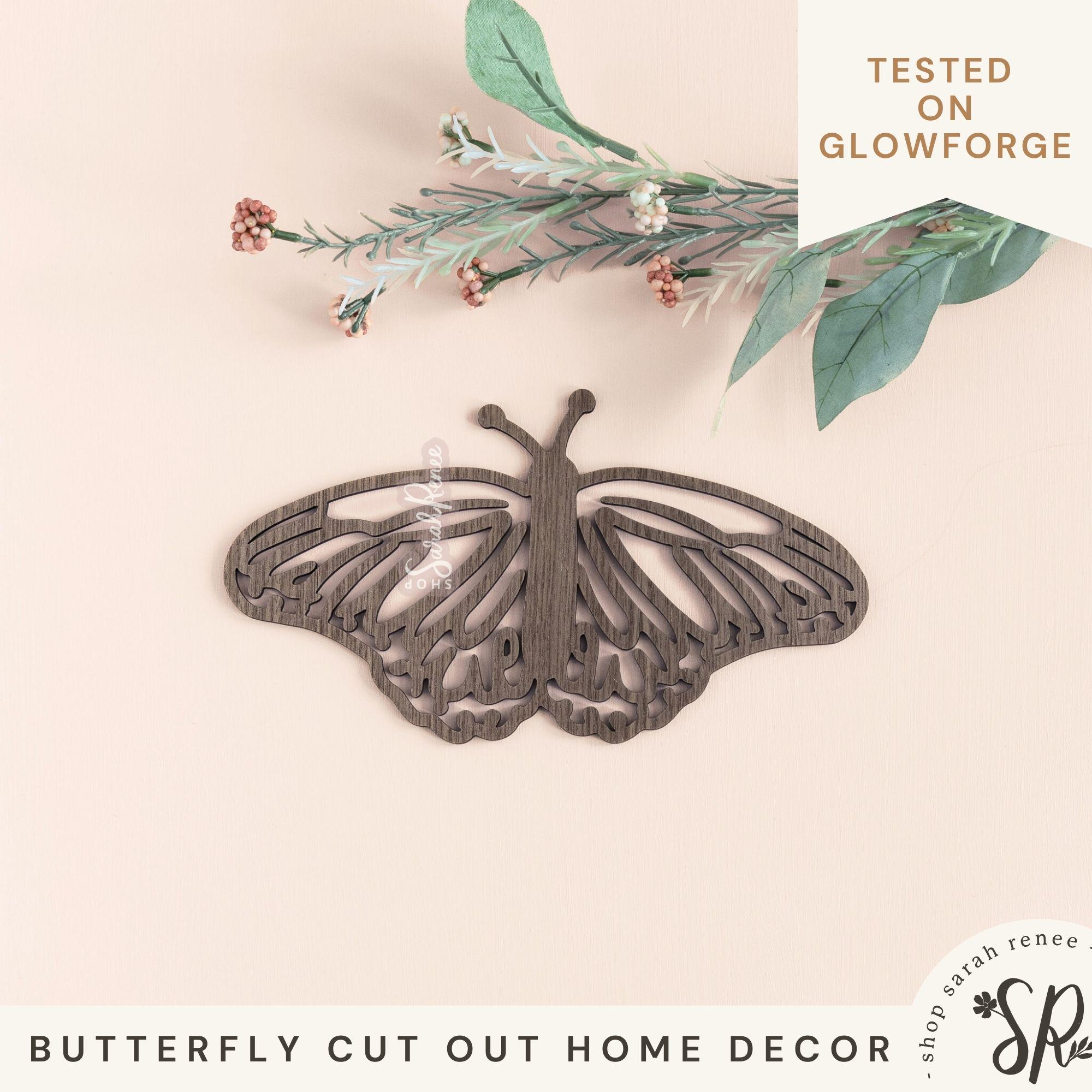 Butterfly SVG Laser, Nursery Wall Decor, Glowforge Butterfly Cut Out ...