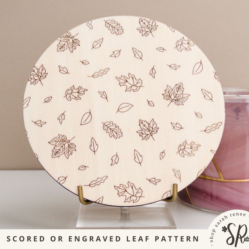 Fall Leaf Round Sign Laser Cut File, Autumn Door Hanger Glowforge SVG ...