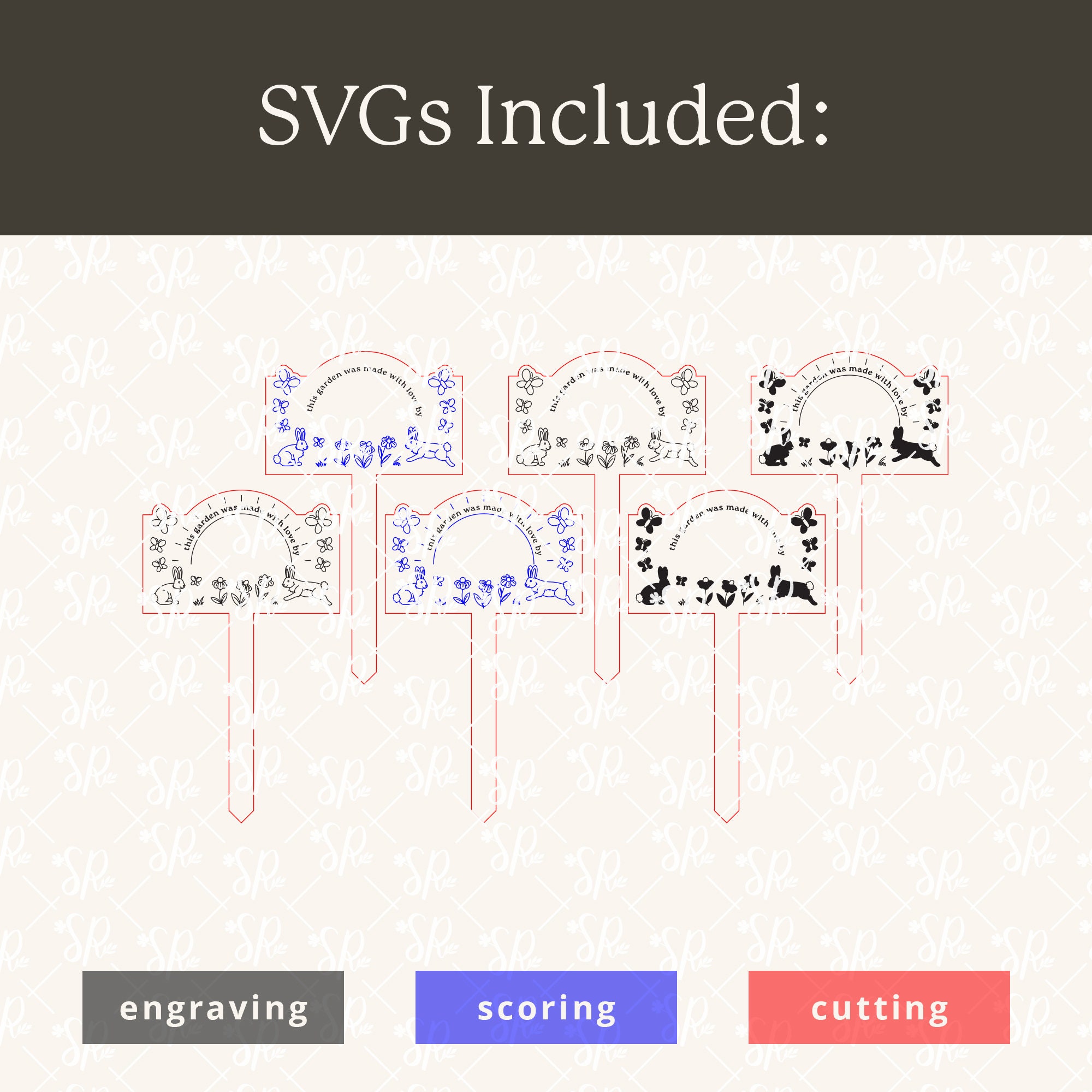 Garden Sign SVG - Commercial Use - Scoring Engraving - Mother's Day ...