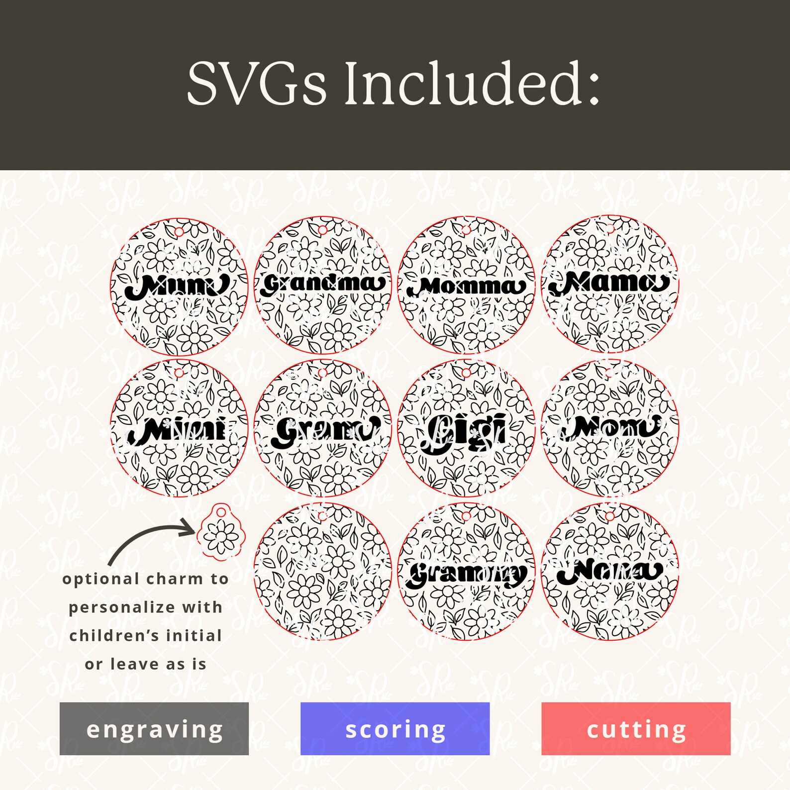 Mom Keychain SVG Laser File Bundle, Mothers Day Laser Cut File, Mama ...