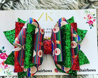 Mexican Hair Bow 5 De Mayo Hair Bow Mexican Bow With Clay - Etsy