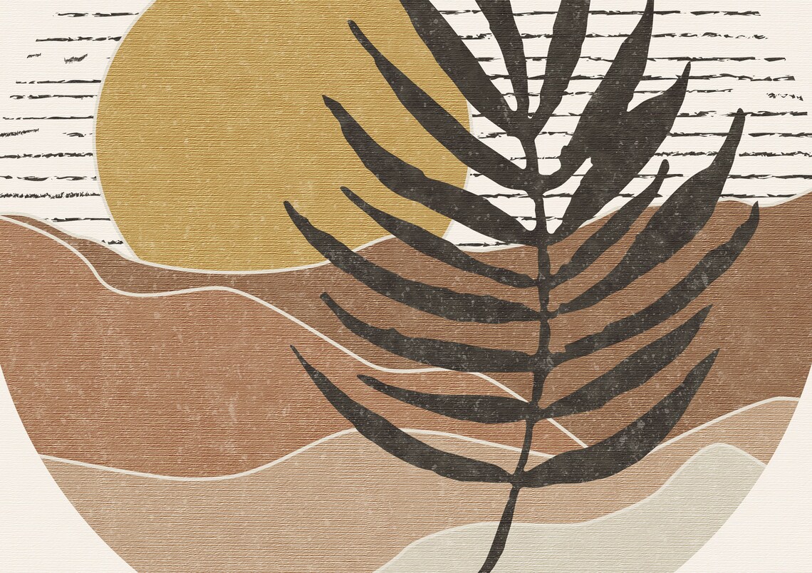 PRINTABLE Boho Desert Botanical Print Desert Landscape | Etsy
