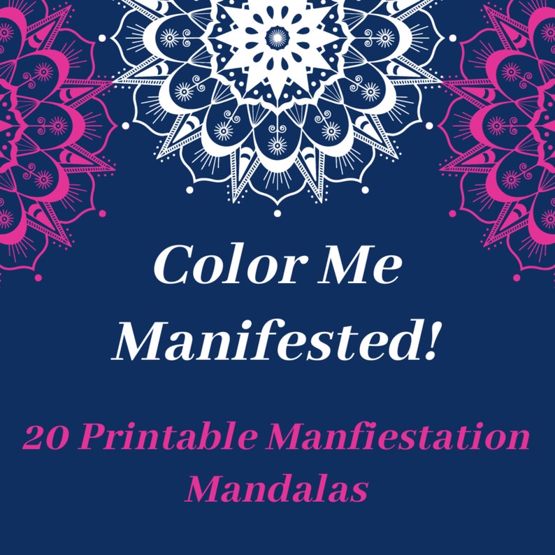 Manifestation Mandala Printable Coloring Pages 20 - Etsy