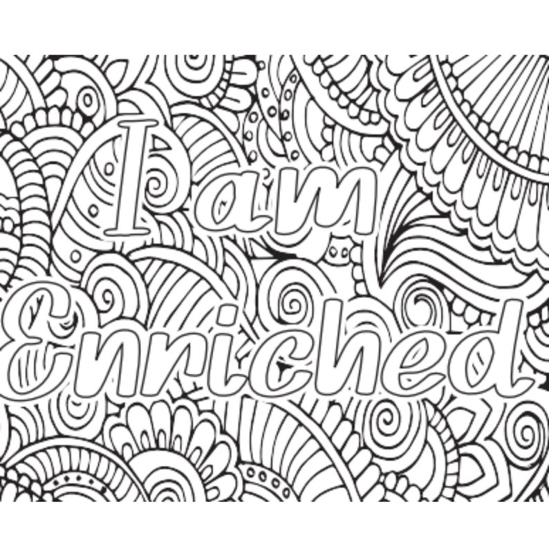Manifestation Mandala Printable Coloring Pages 20 - Etsy