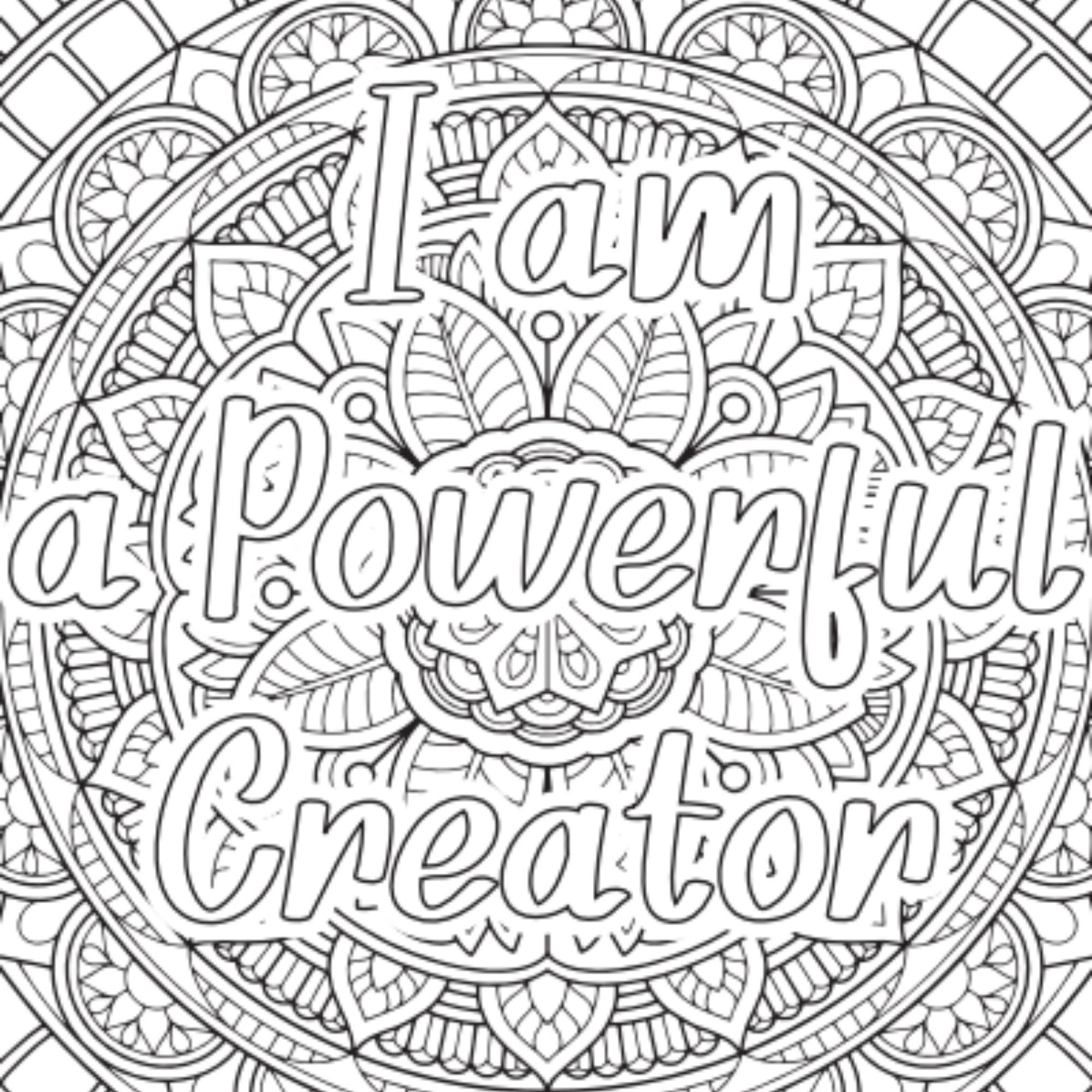 Manifestation Mandala Printable Coloring Pages 20 - Etsy