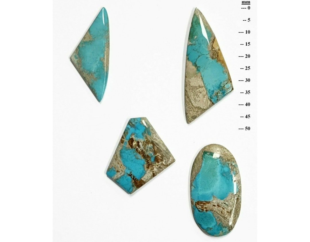 52240.0 - 4 Piece Set of Very Rare Natural Untreated Australian 'turqoz ...