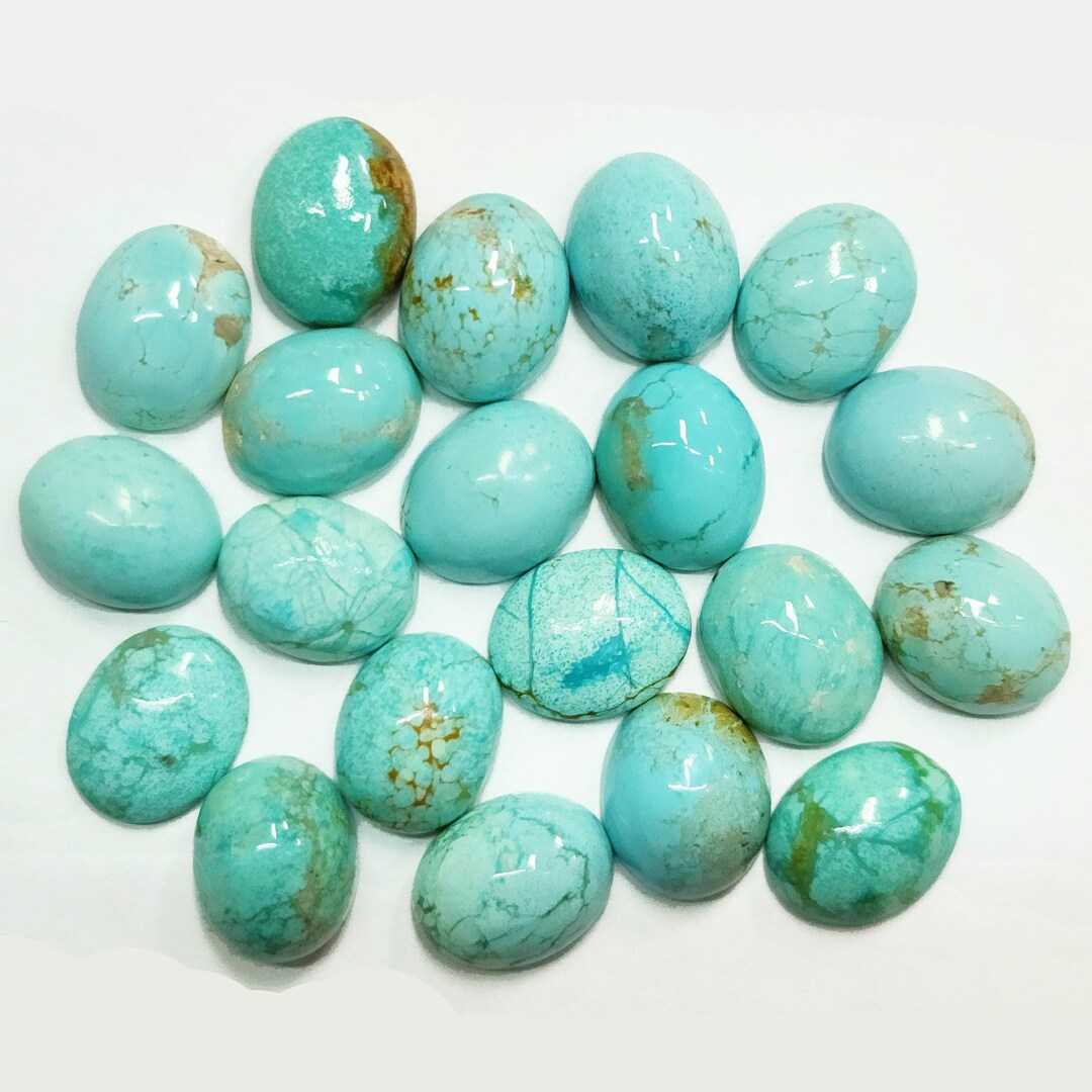 50010.8 - 10x8 Mm Oval Cut Australian Turquoise Cabochons Rare Natural ...