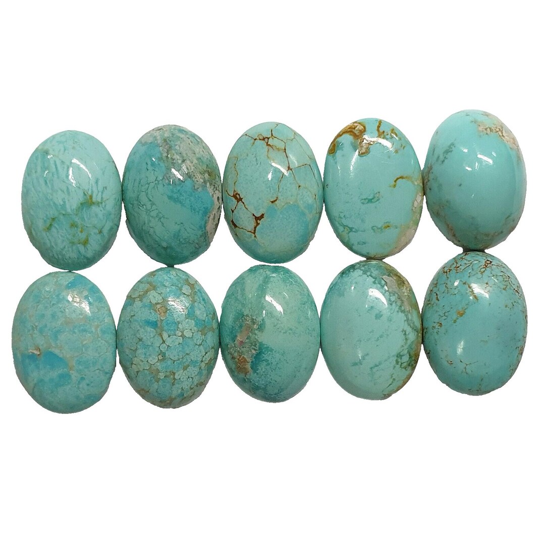 53563 - 10 Very Rare "turqoz" Natural Australian Turquoise 14x10 Mm ...
