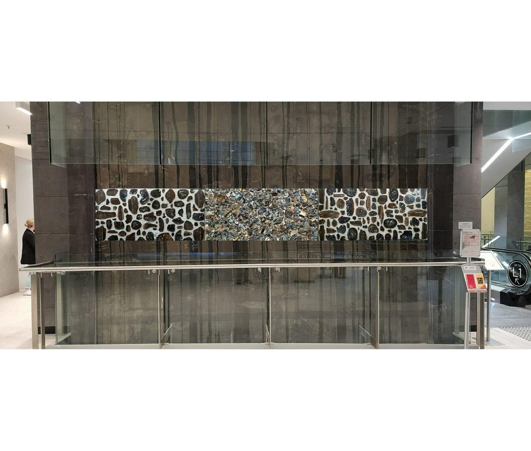 01000 Australian Boulder Opal Panels 1 With Rough 2 With Sliced Opal ...