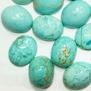 50010.8 - 10x8 Mm Oval Cut Australian Turquoise Cabochons Rare Natural ...