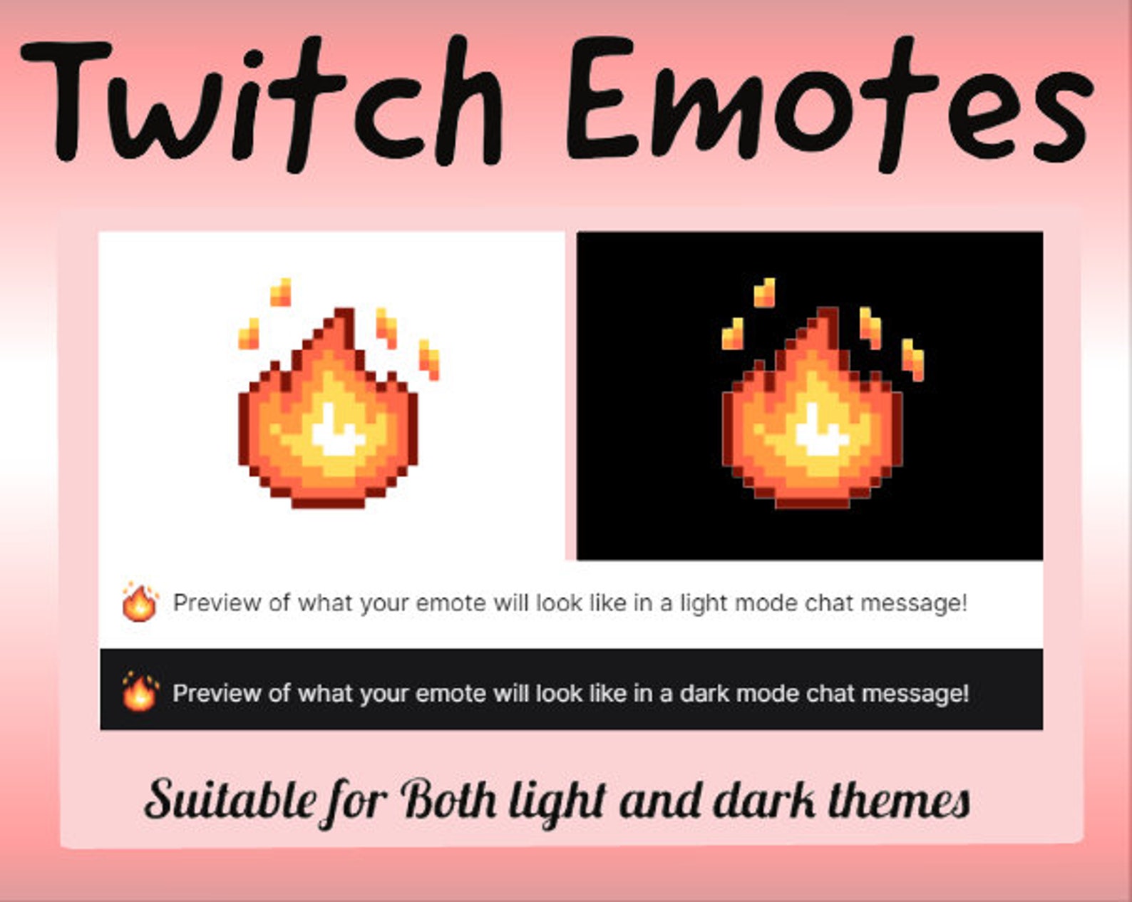 Fire Emote Add a Unique Touch to Your Channel, Can Be Used on Twitch ...