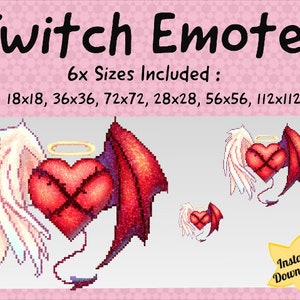 6x Sizes Angel Verse Devil Emote / Sub / Bit Badges for Twitch, Discord ...