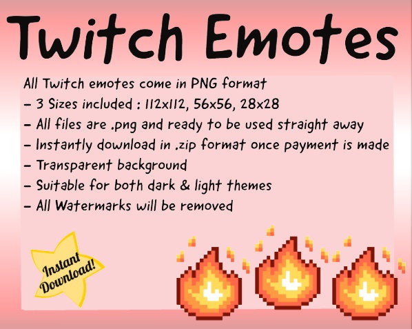 Fire Emote Add a Unique Touch to Your Channel, Can Be Used on Twitch ...