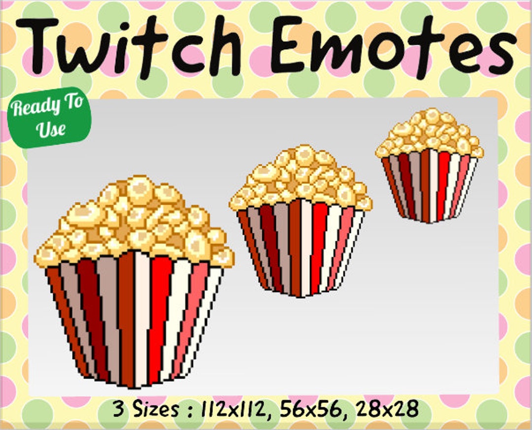 Popcorn Emotes / Add a Unique Touch to Your Channel, Can Be Used on ...