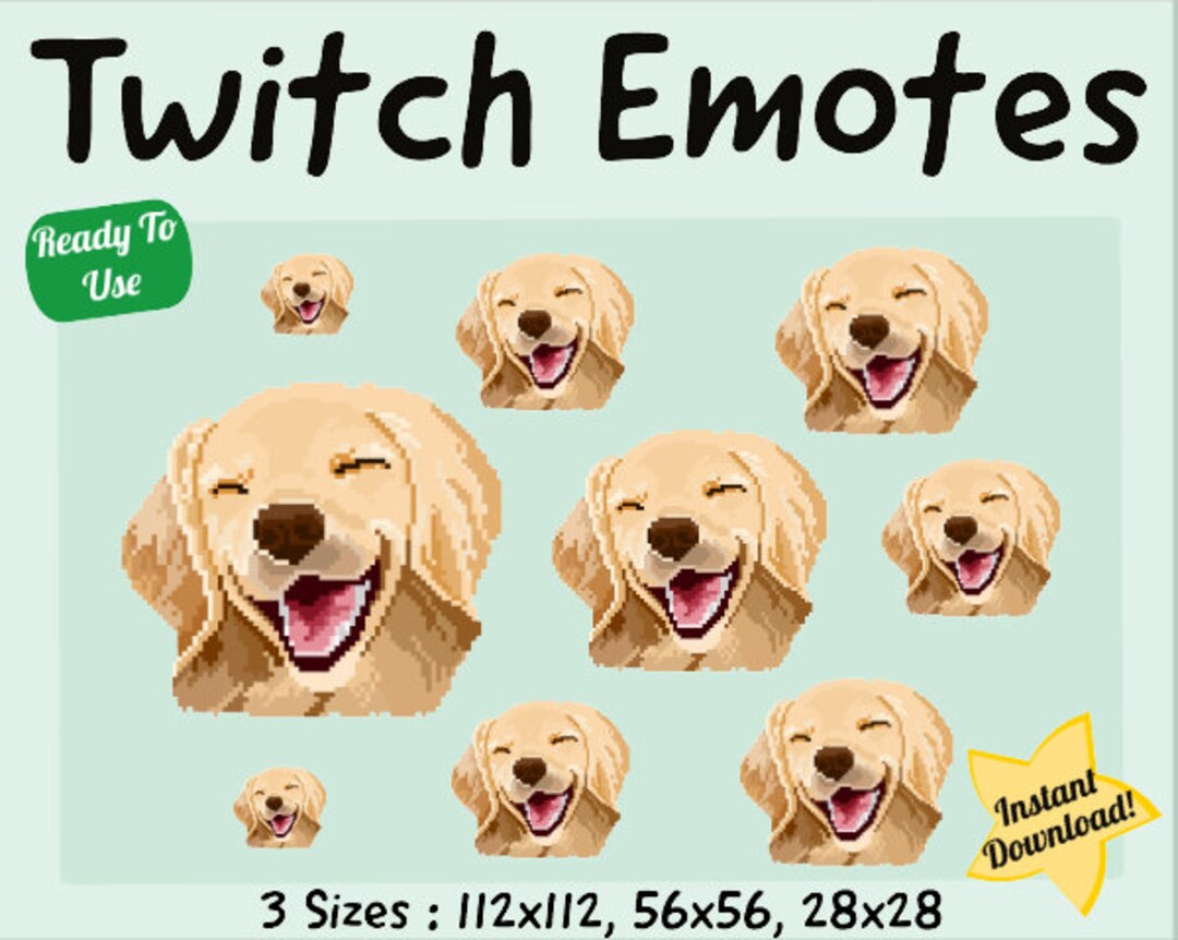 LOL Laugh Dog Emote Cheeky Wink & Happy Hello / Add a Unique - Etsy