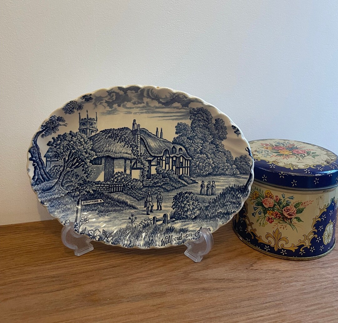 Vintage Ridgway Staffordshire Shakespeare Country Small Oval Platter ...