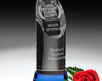 Crystal Stagecoach Award Custom Etched & Engraved Glass Personalized ...