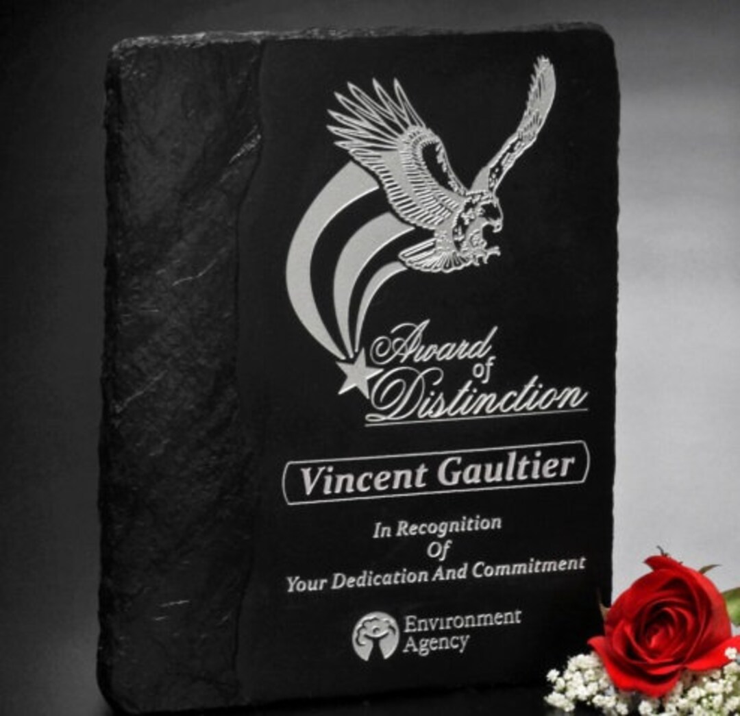 Accent Slate Plaque Award | Custom Etched & Engraved | Personalized ...