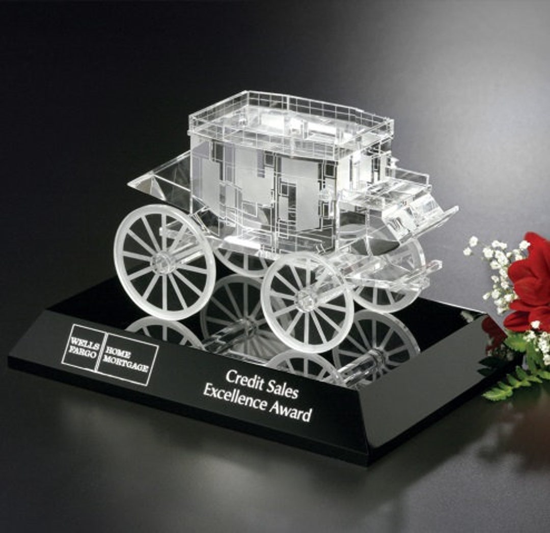 Crystal Stagecoach Award | Custom Etched & Engraved Glass ...