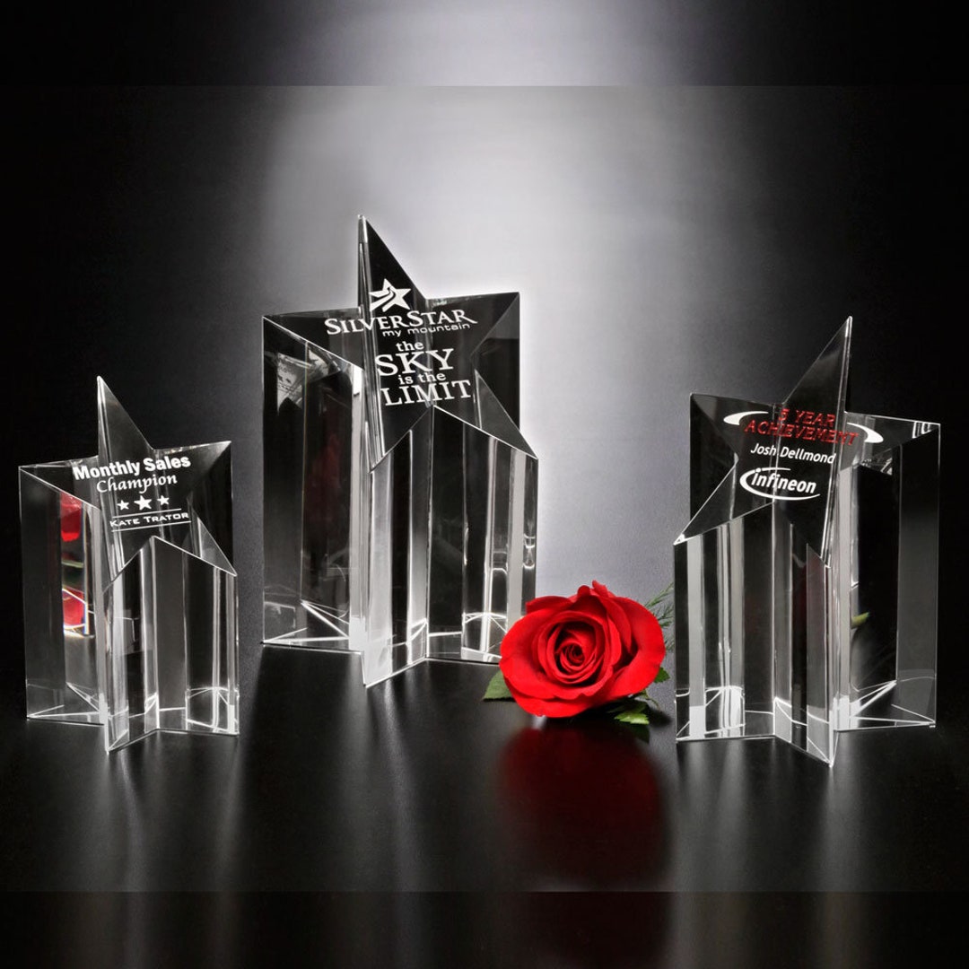 Crystal Aquila Star Award | Custom Etched & Engraved Glass ...