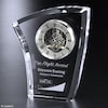 Greenwhich Crystal Clock Award | Custom Laser Etched & Engraved Glass ...