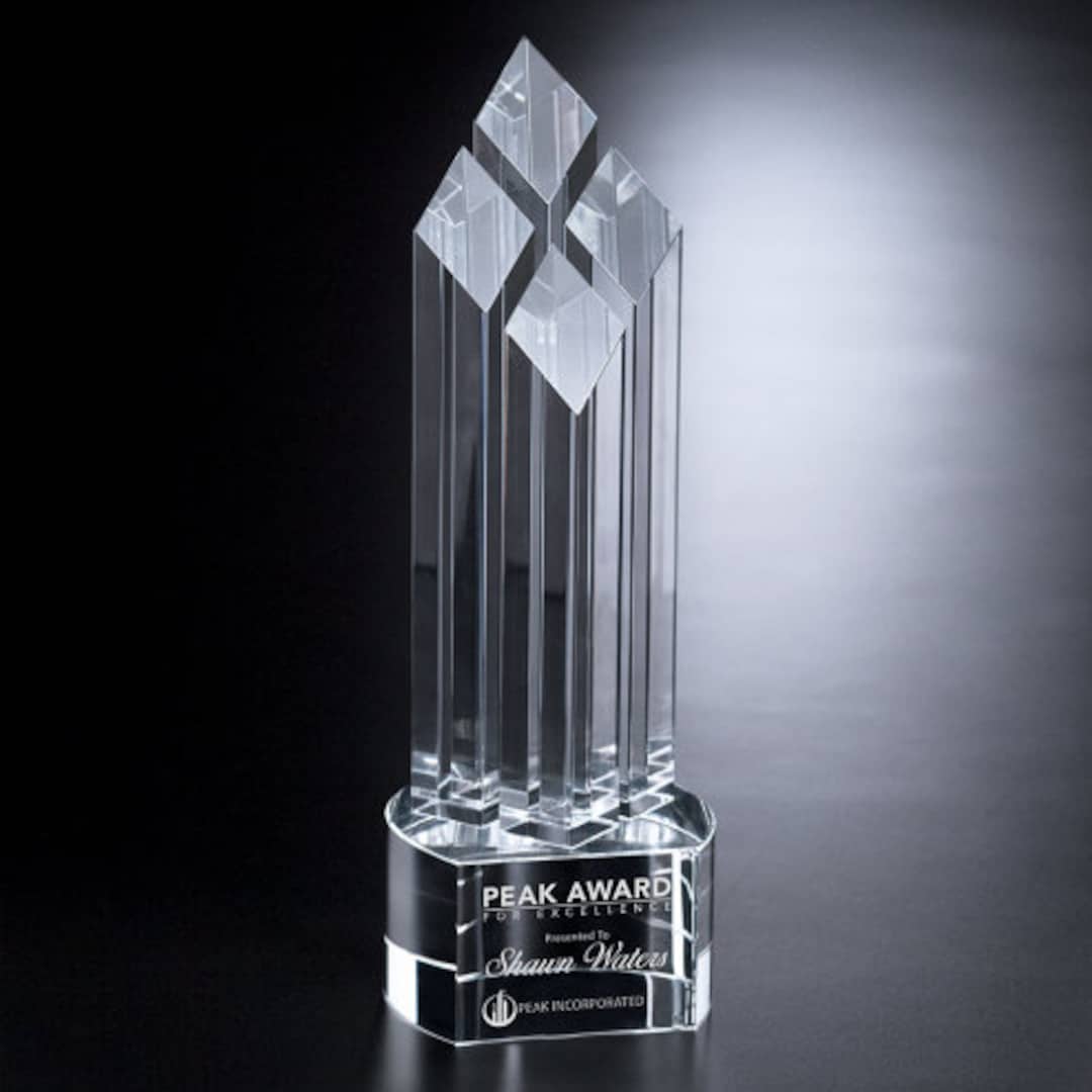 Crystal Hayworth Diamond Award | Custom Etched & Engraved Glass ...