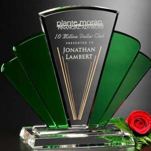 Phantasia Emerald Award | Custom Laser Etched & Engraved Glass ...