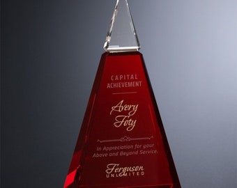Crystal Stagecoach Award Custom Etched & Engraved Glass Personalized ...