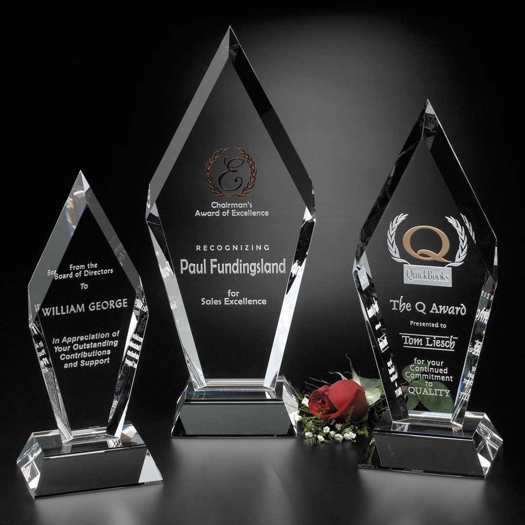 Crystal Fremont Peak Award | Custom Etched & Engraved Glass ...