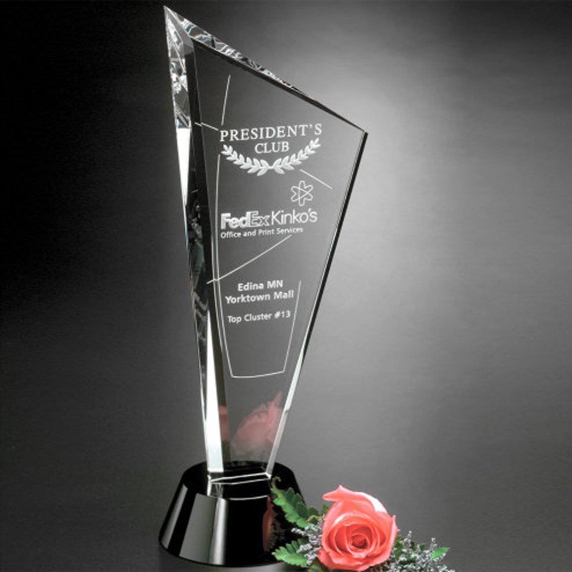 Invincible Crystal Award Custom Laser Etched & Engraved - Etsy