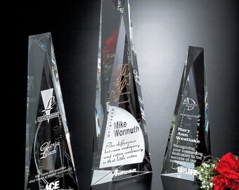 Crystal Orion Star Award Custom Etched & Engraved Glass Personalized ...